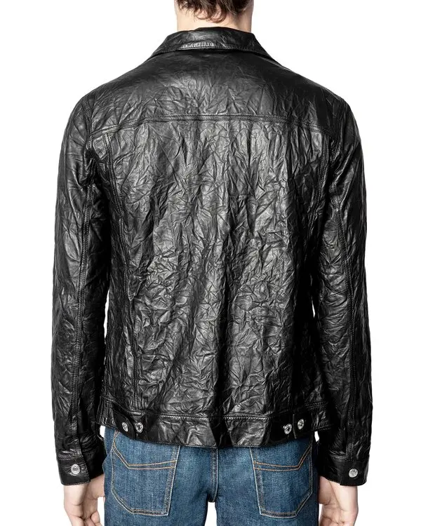 Zadig&Voltaire Crinkle Leather Jacket - Noir