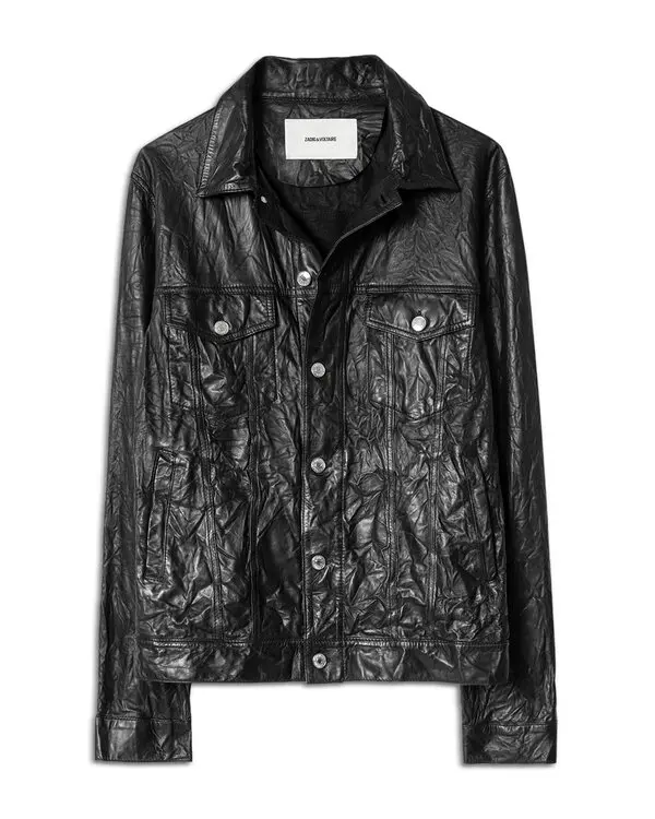 Zadig&Voltaire Crinkle Leather Jacket - Noir