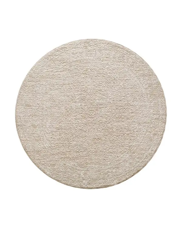 LIVABLISS Masterpiece Mpc-2314 Round Area Rug, 6'7 X 6'7 - Brown/taupe