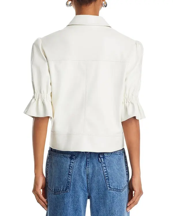 Cinq À Sept Faux Leather Jacket - Ivory