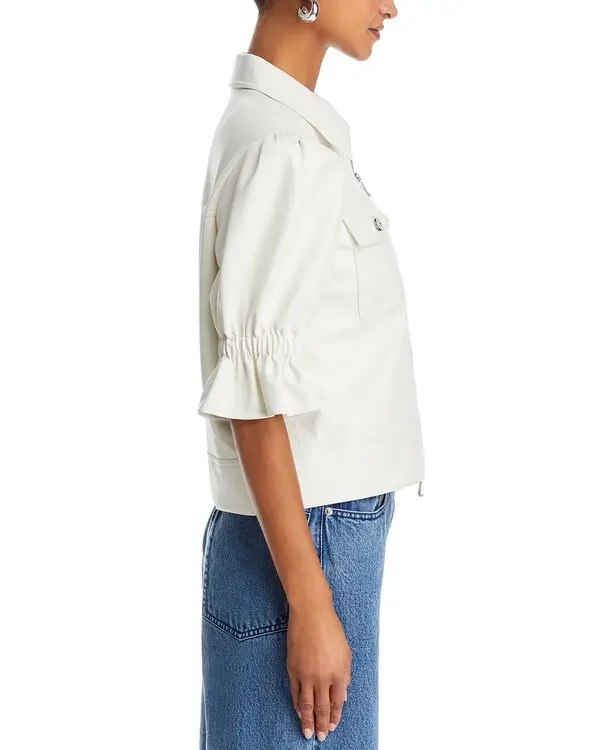 Cinq À Sept Faux Leather Jacket - Ivory