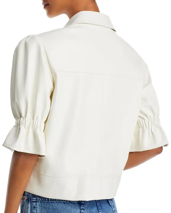 Cinq À Sept Faux Leather Jacket - Ivory