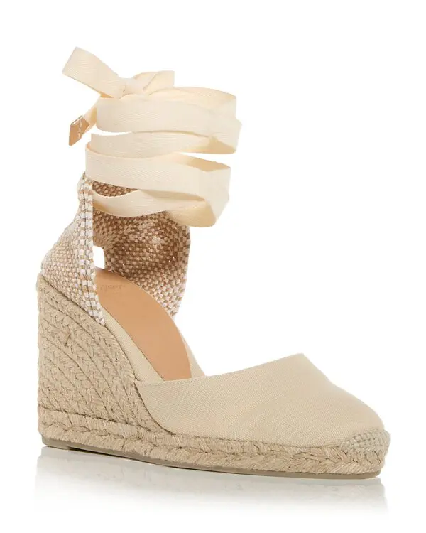 CastaÑer Carina Espadrille Wedge Sandals - Ivory