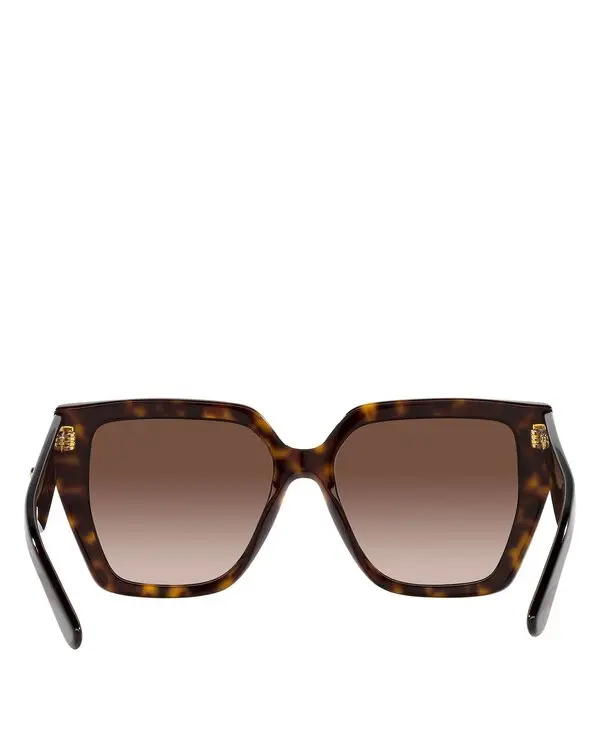 Dolce & Gabbana 55mm Square Sunglasses - Havana/brown Gradient