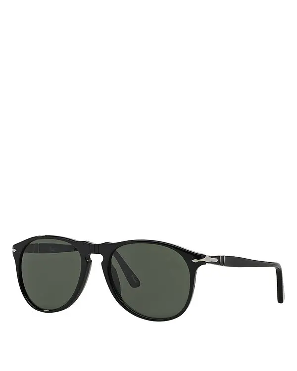 Persol 55mm Pilot Sunglasses - Black/green Solid