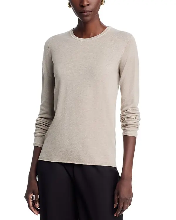 Majestic Filatures Machine Washable Cashmere Crewneck Top - Desert