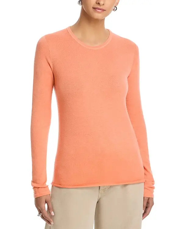 Majestic Filatures Cashmere Crewneck Top - Papaya