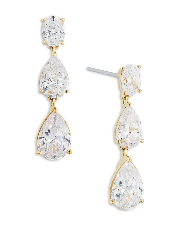 Nadri Chiara Linear Drop Earrings - Gold