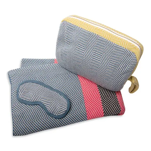 PINK LEMONADE Chevron Stripes Travel Set - Gray