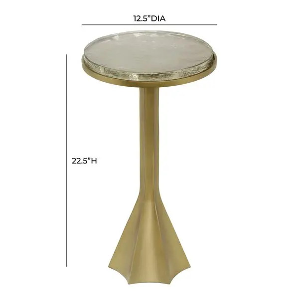 TOV FURNITURE Gabrielle Round Side Table - Brass