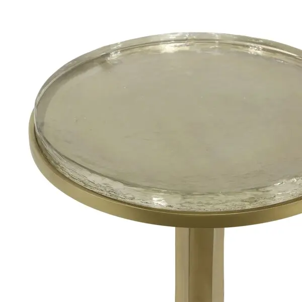 TOV FURNITURE Gabrielle Round Side Table - Brass