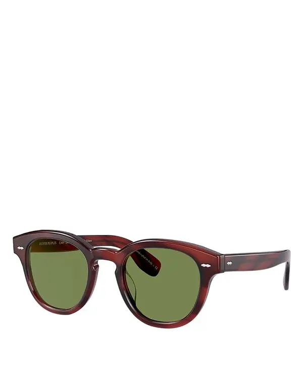 Oliver Spencer Cary Grant 48mm Sunglasses - Red/green Polarized Solid