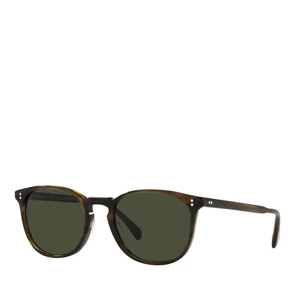 Oliver Spencer Finley Esq. Round Sunglasses, 51mm - Brown/green Solid
