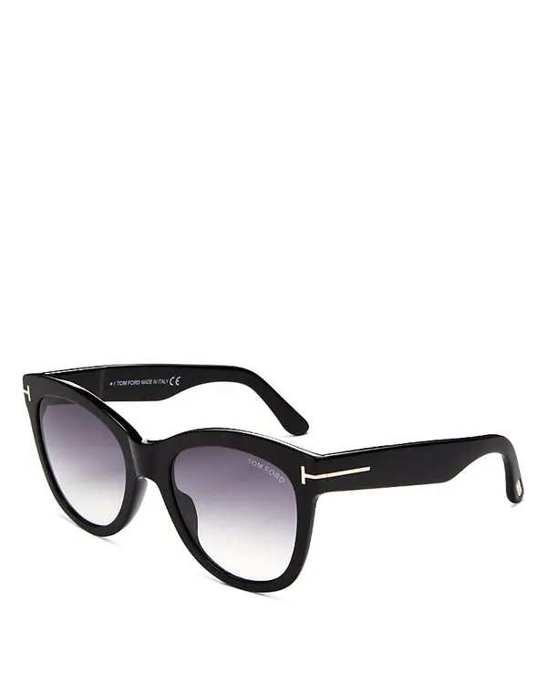 TOM FORD Wallace Cat Eye Sunglasses - Black/gray