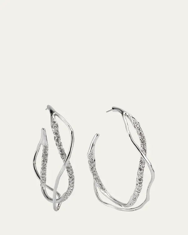 Alexis Bittar Intertwined Hoop Earrings - Silver