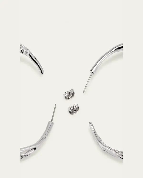 Alexis Bittar Intertwined Hoop Earrings - Silver