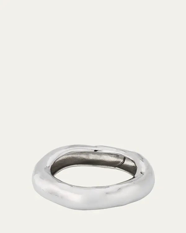 Alexis Bittar Molten Wide Bangle Bracelet - Silver