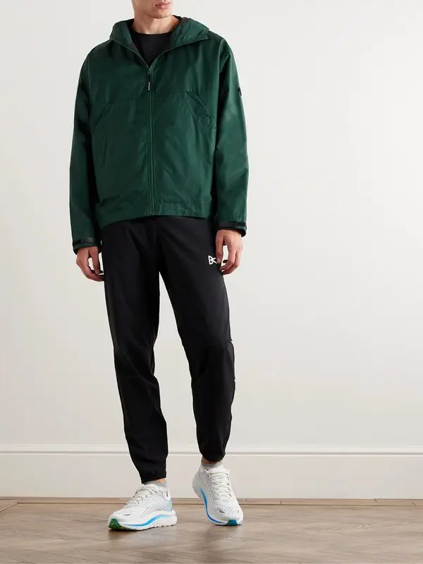 DISTRICT VISION Logo-appliquéd Hooded Jacket