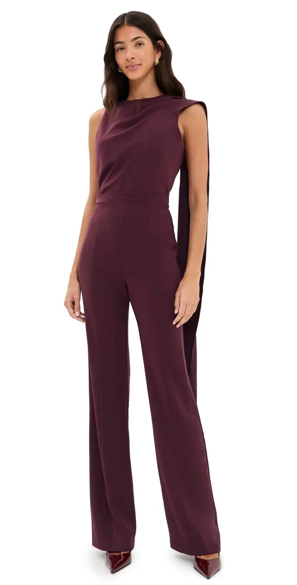Black Halo Enola Jumpsuit - Oxblood