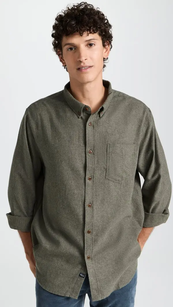 Rails Runson Button Down Shirt - Hunter Green