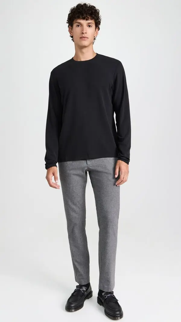 Nn07 Clive Waffle Knit Tee - Black