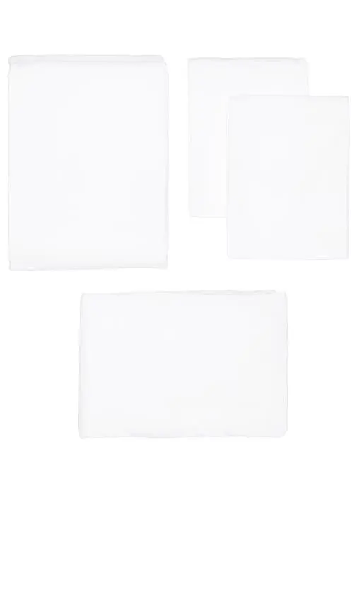 HAWKINS NEW YORK Essential Percale Bedding King Sheet Set - White