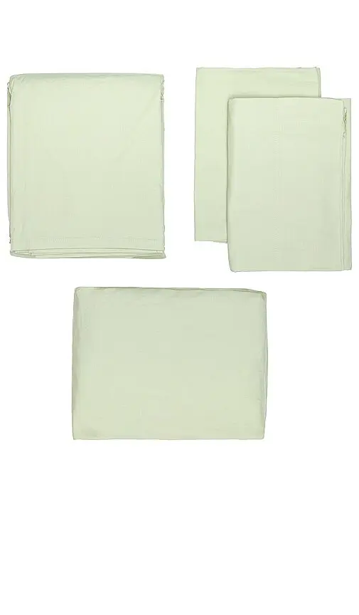 HAWKINS NEW YORK Essential Percale Bedding King Sheet Set - Sage
