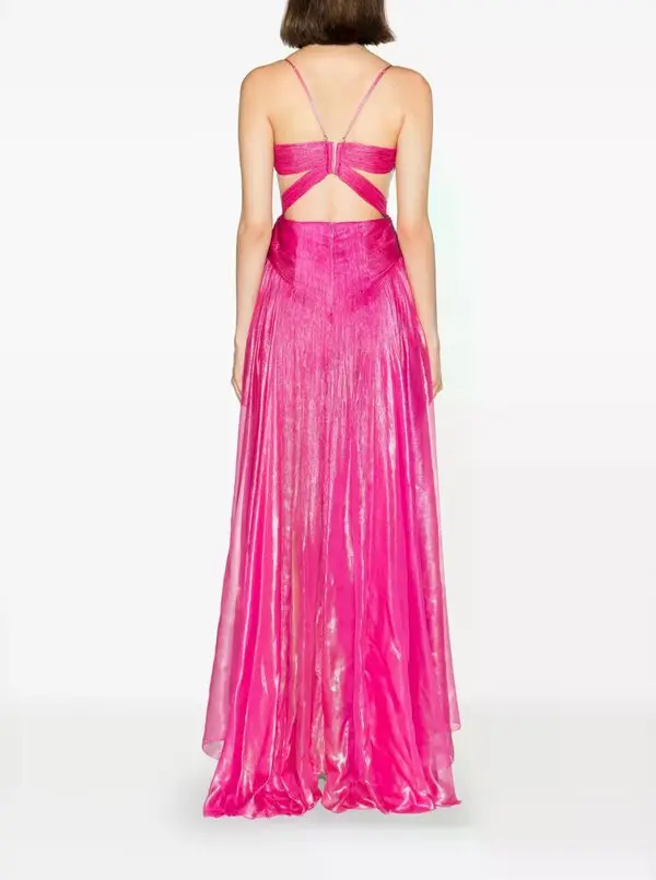 MARIA LUCIA HOHAN Raspberry Silk Gown