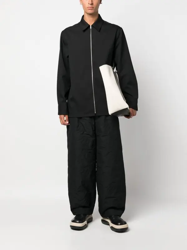 JIL SANDER Classic-collar Shirt Jacket - Black