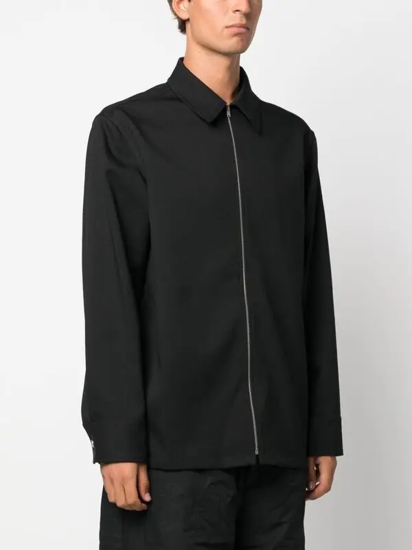 JIL SANDER Classic-collar Shirt Jacket - Black
