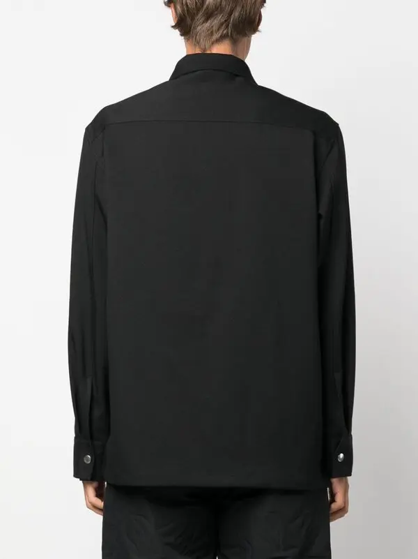 JIL SANDER Classic-collar Shirt Jacket - Black