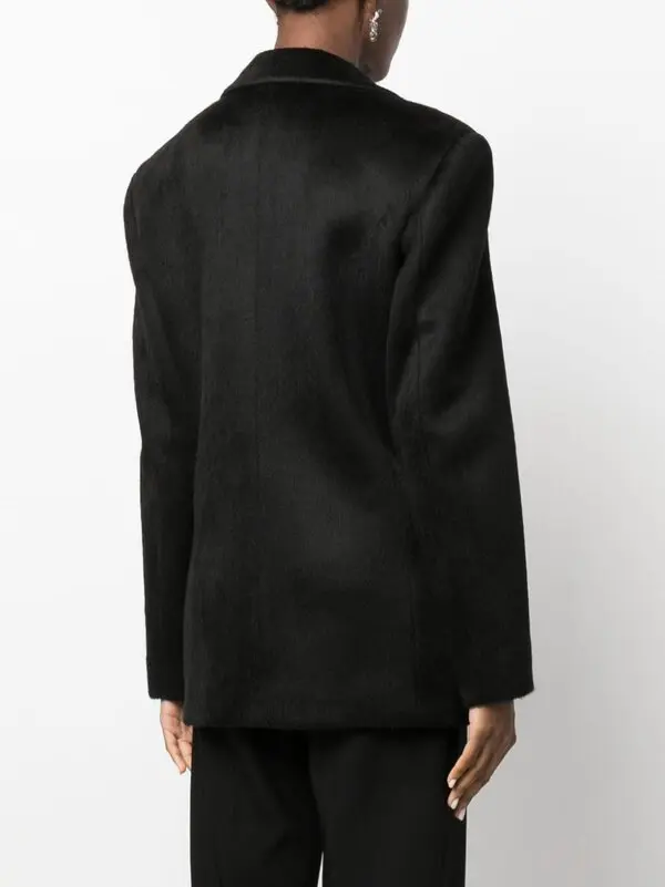 MSGM Single-breasted Peak-lapels Blazer - Black