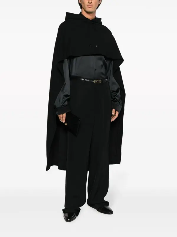 Saint Laurent Asymmetric Cotton Cape