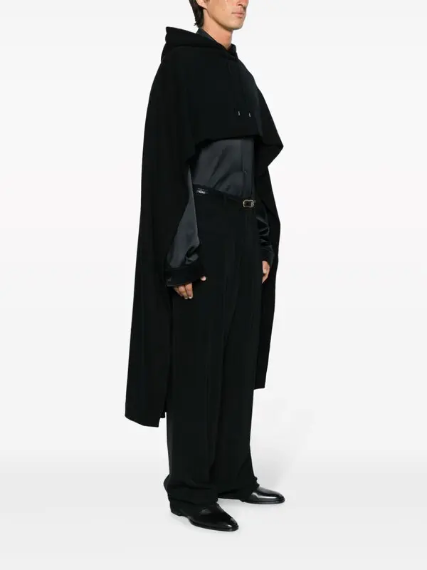 Saint Laurent Asymmetric Cotton Cape