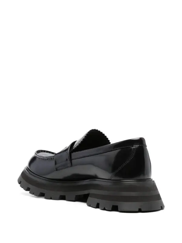 Alexander McQueen Lug Sole Penny Loafers - Black