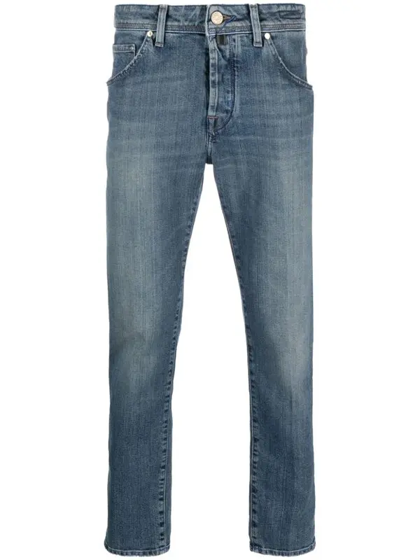 Jacob Cohen Scott Low-rise Tapered Jeans - Blue