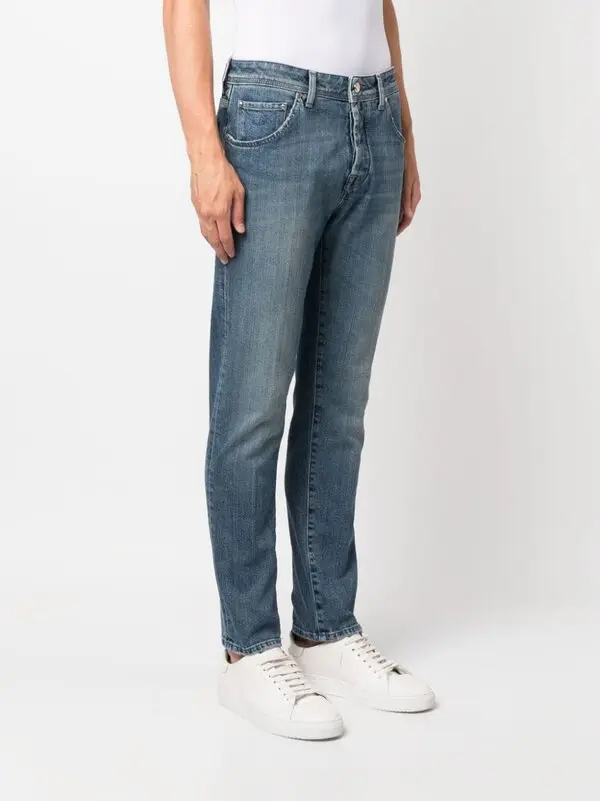 Jacob Cohen Scott Low-rise Tapered Jeans - Blue