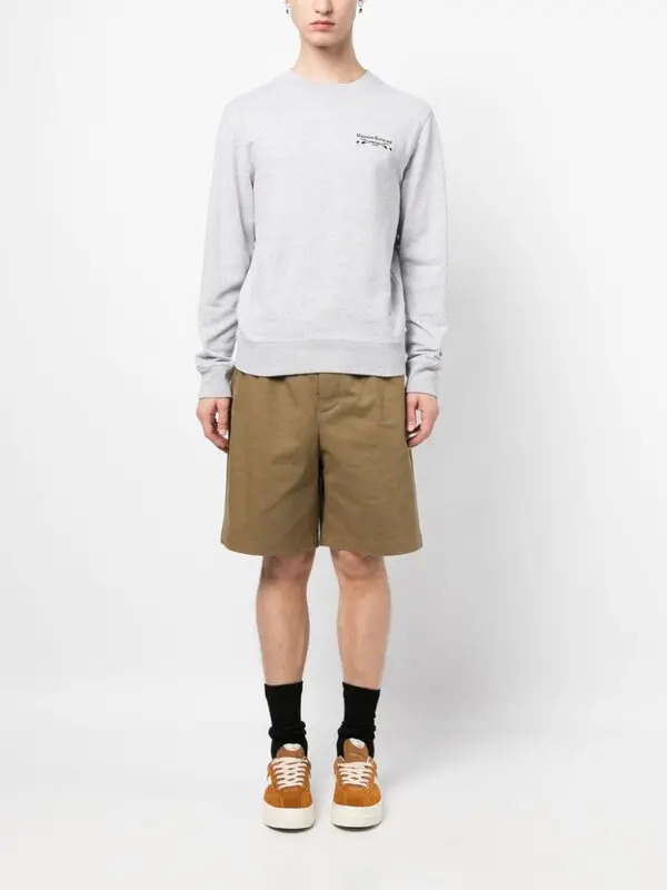 Maison Kitsuné Embroidered Logo Cotton Sweatshirt