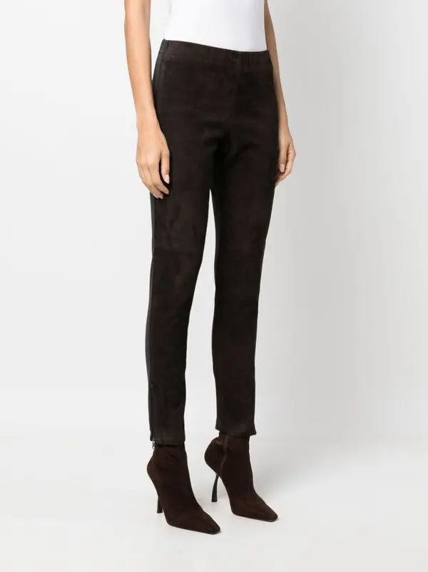 P.a.r.o.s.h Slim-fit Suede Trousers