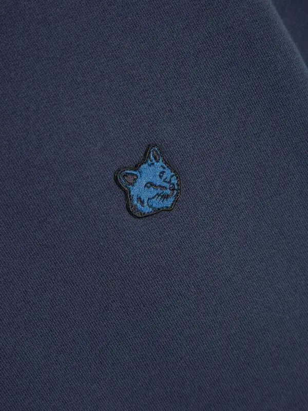 Maison Kitsuné Chillax Fox-motif Cotton Sweatshirt - Blue