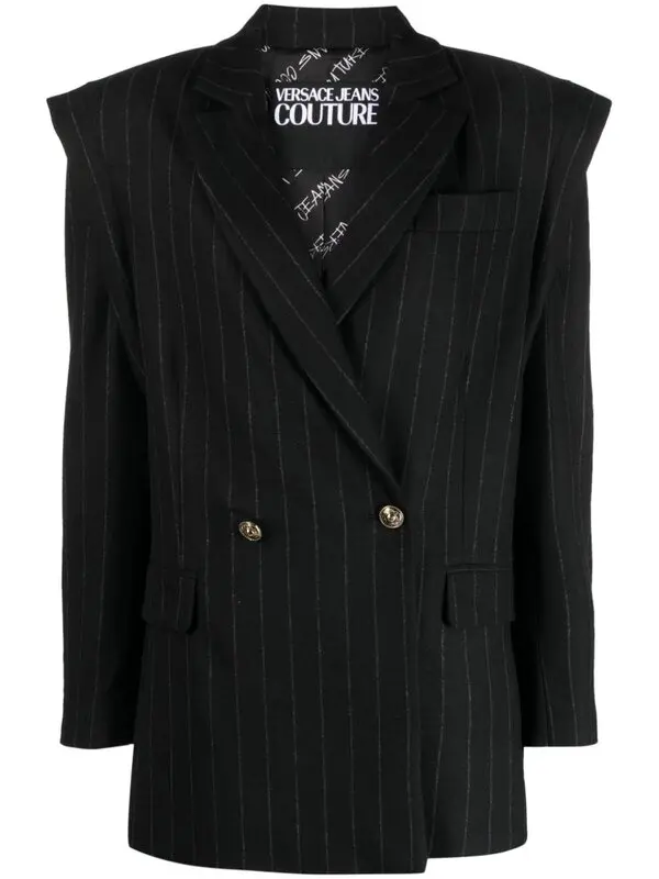 Versace Pinstriped Double-breasted Blazer