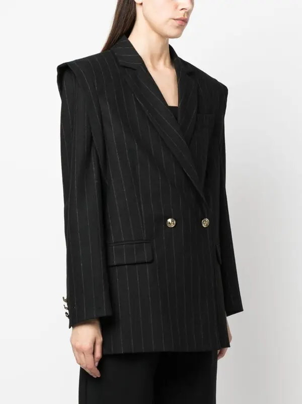Versace Pinstriped Double-breasted Blazer