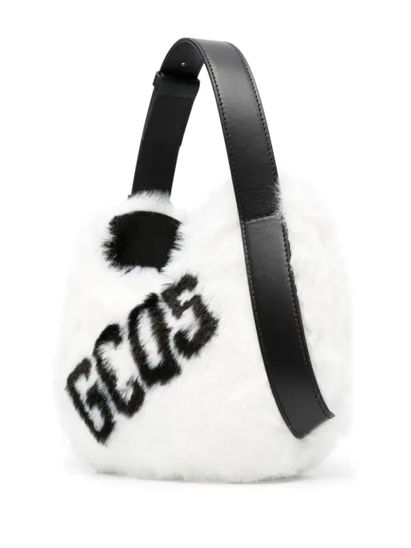 Gcds Small Faux Fur Logo Shoulder Bag