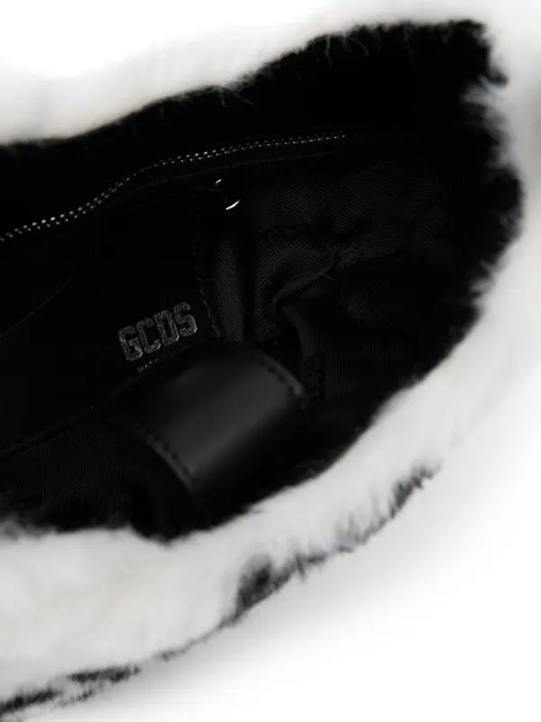 Gcds Small Faux Fur Logo Shoulder Bag