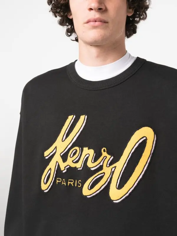Kenzo Logo Print Cotton Sweatshirt