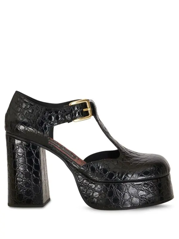 Etro Mary Jane 110mm Round-toe Pumps - Black
