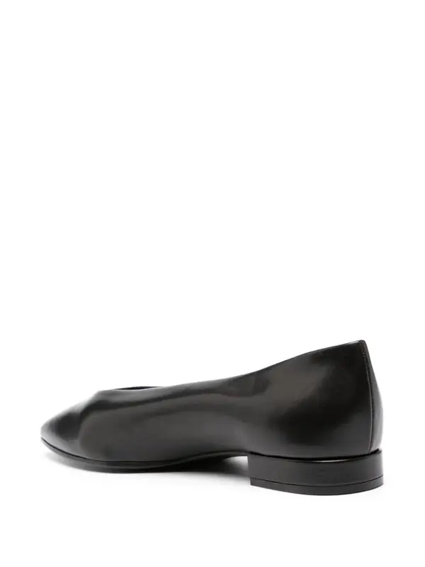 Loro Piana Rebecca Leather Ballerinas - Black