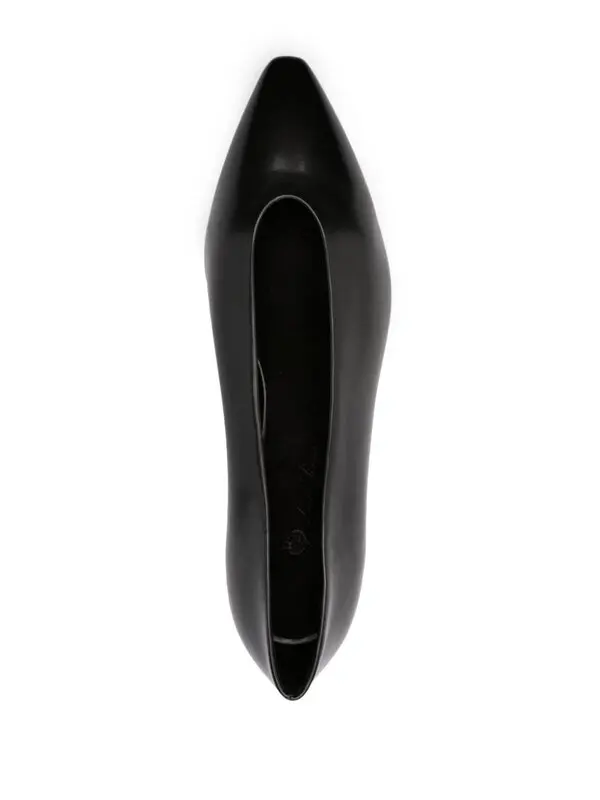 Loro Piana Rebecca Leather Ballerinas - Black