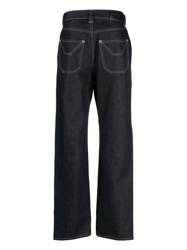 WINNIE N.Y.C Contrast-stitching Straight-leg Jeans