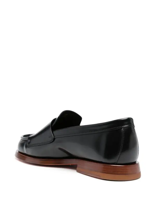 Santoni Double-buckle Leather Loafers